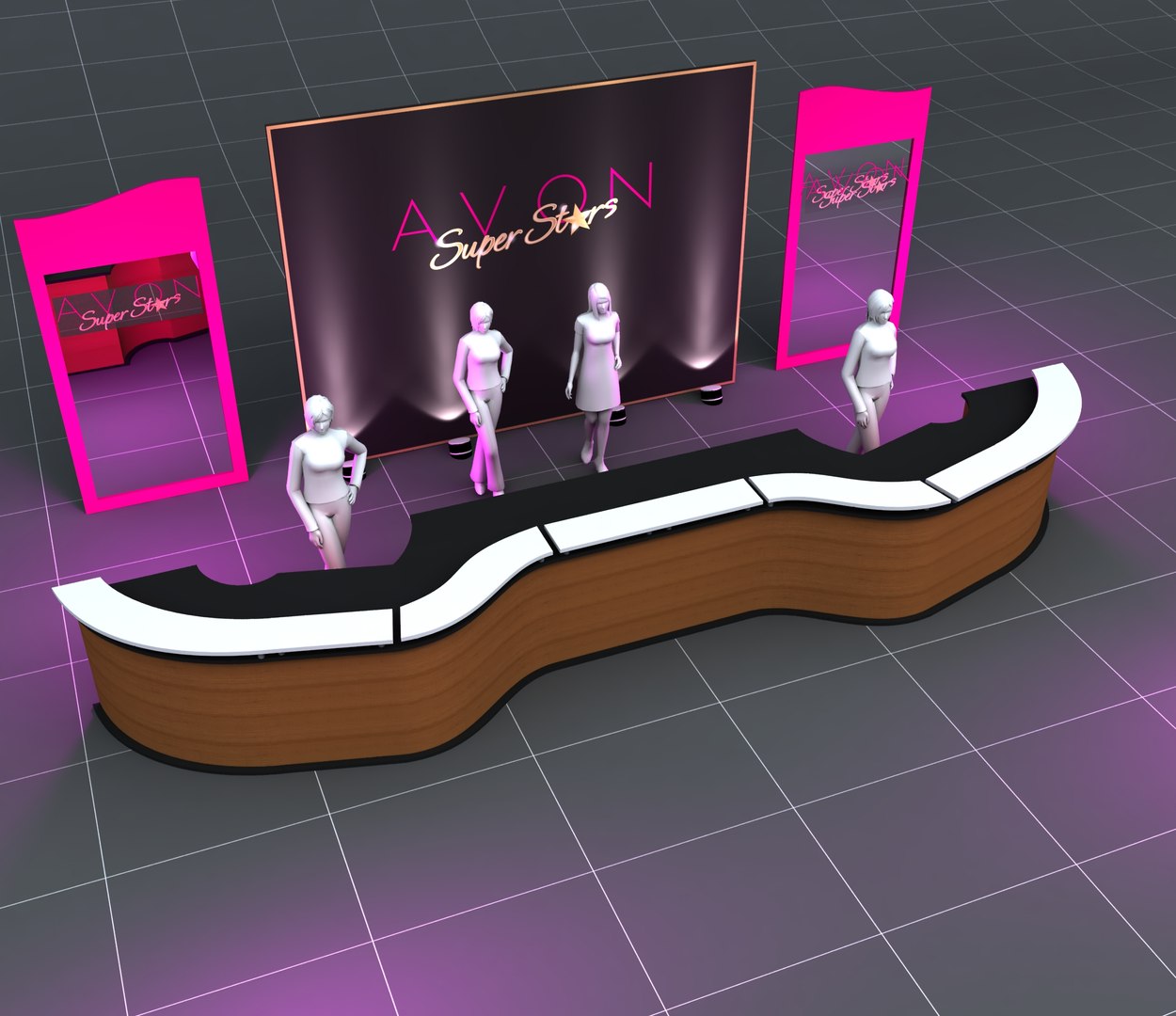 3D Welcome Desk With Variable Shape Model - TurboSquid 1957627