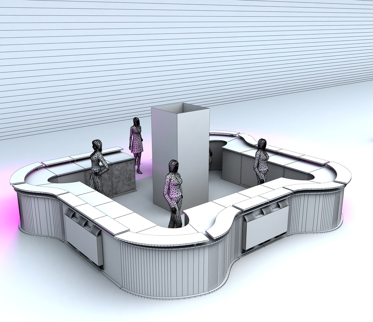 3D Welcome Desk With Variable Shape Model - TurboSquid 1957627