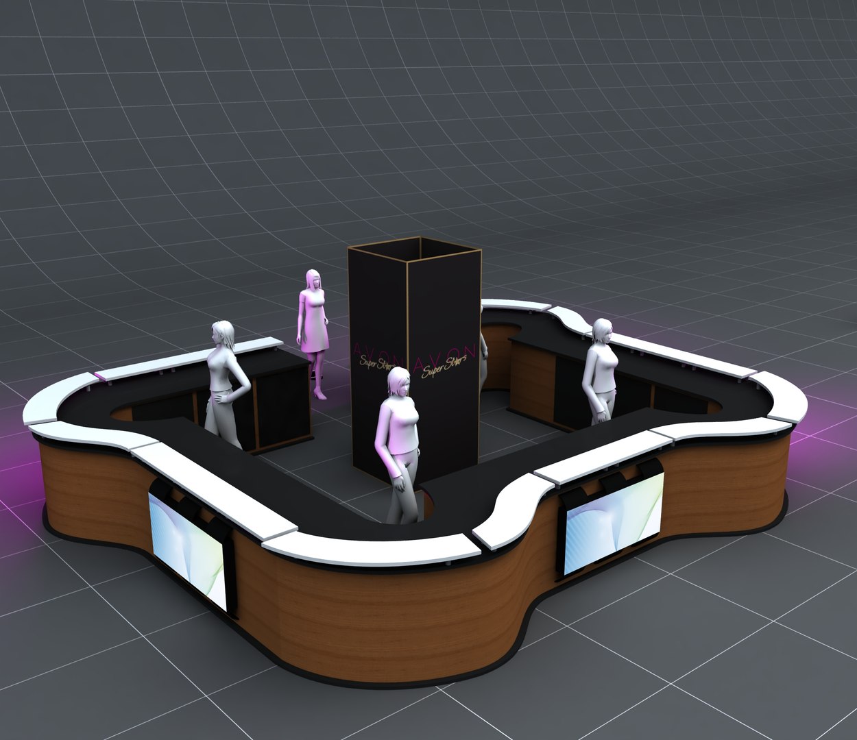 3D Welcome Desk With Variable Shape Model - TurboSquid 1957627