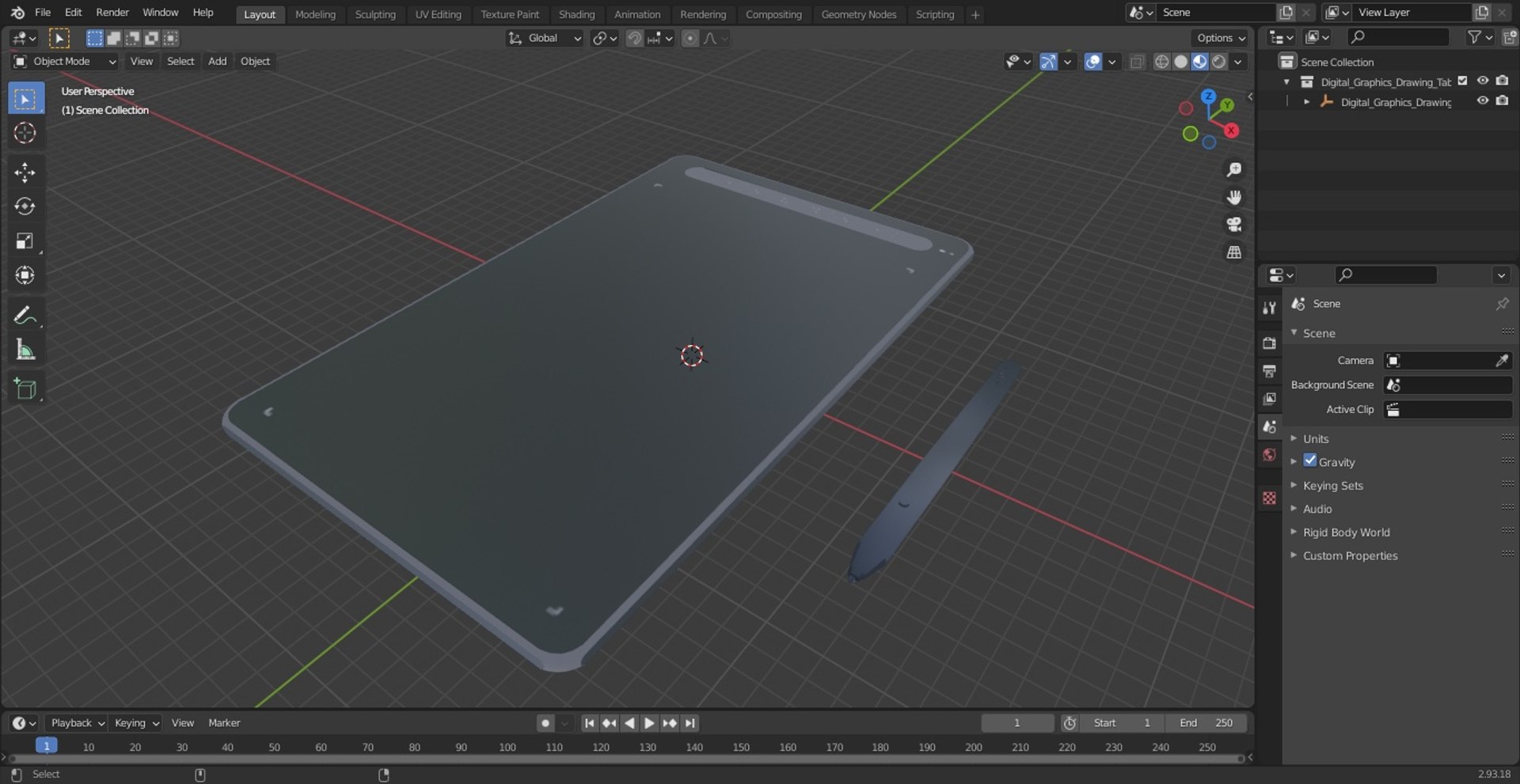 3D Digital Graphics Drawing Tablet - TurboSquid 2168224
