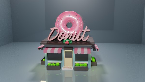 Donut shop 3D model - TurboSquid 2020829
