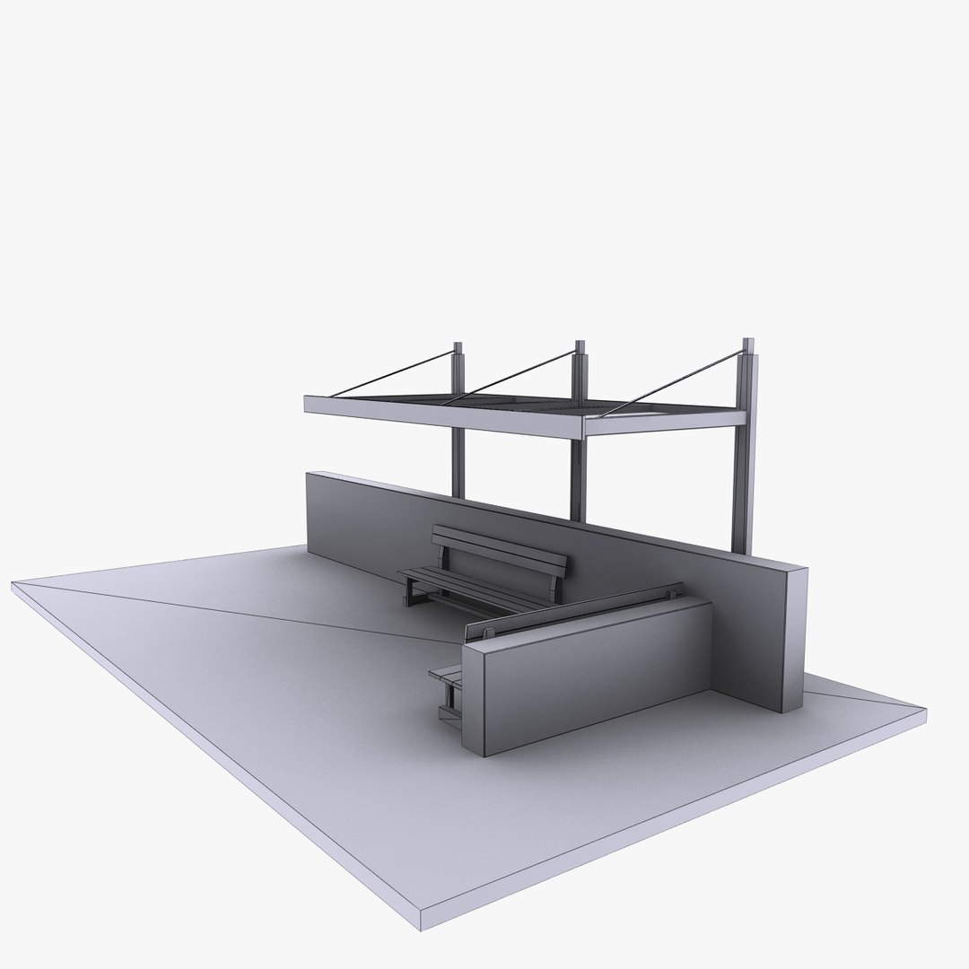 Bus Stand 3d Model