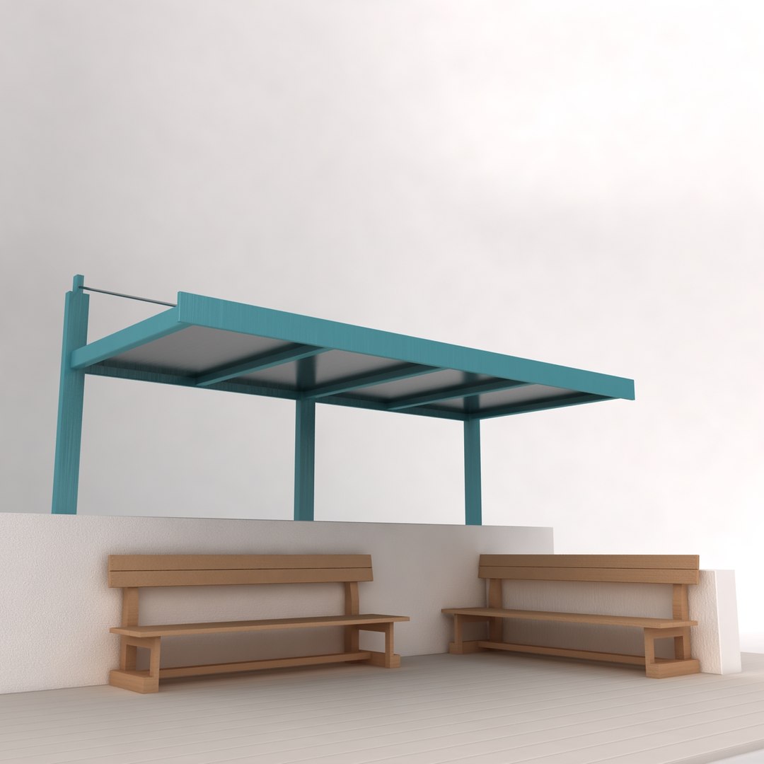 Bus Stand 3d Model