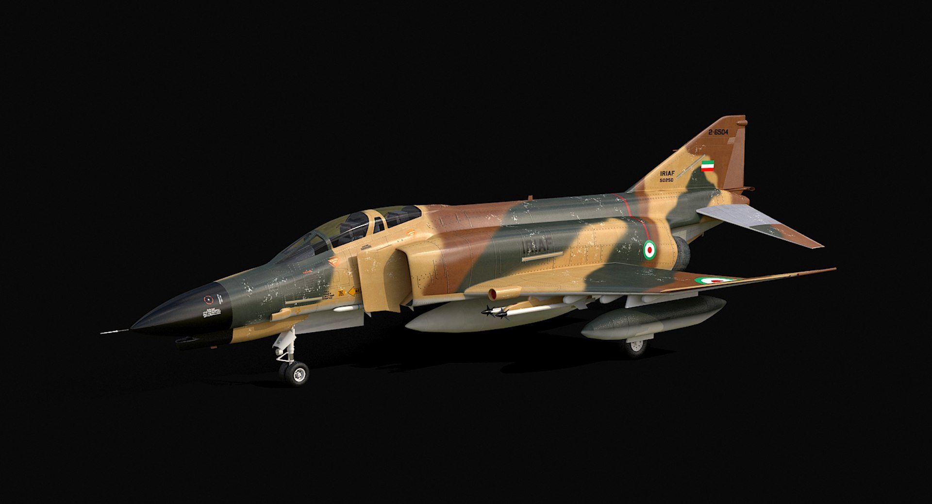 f-4 phantom iriaf 3d max