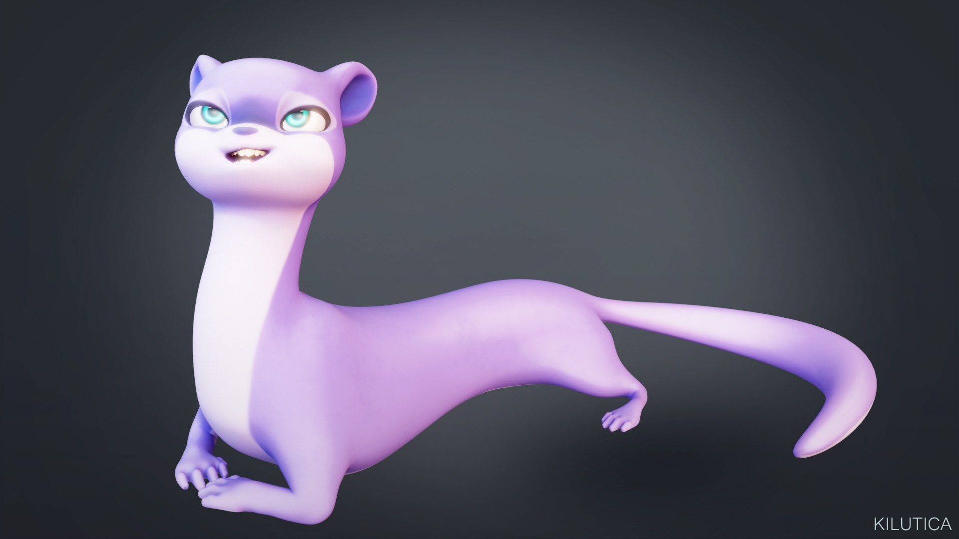 Cartoon Ferret Rigged Model - TurboSquid 2275604