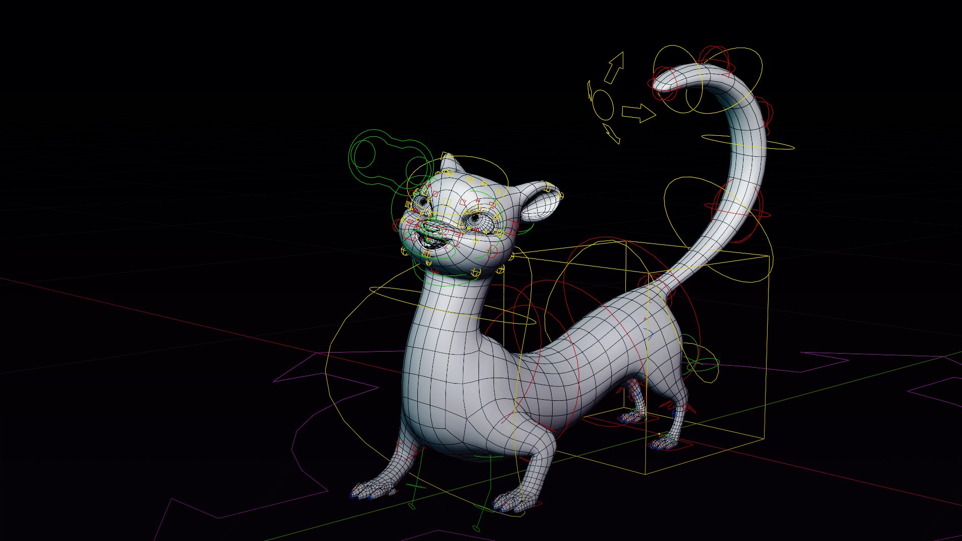 Cartoon Ferret Rigged Model - TurboSquid 2275604