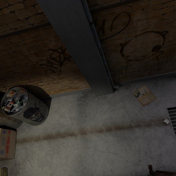 alley scene 3d model