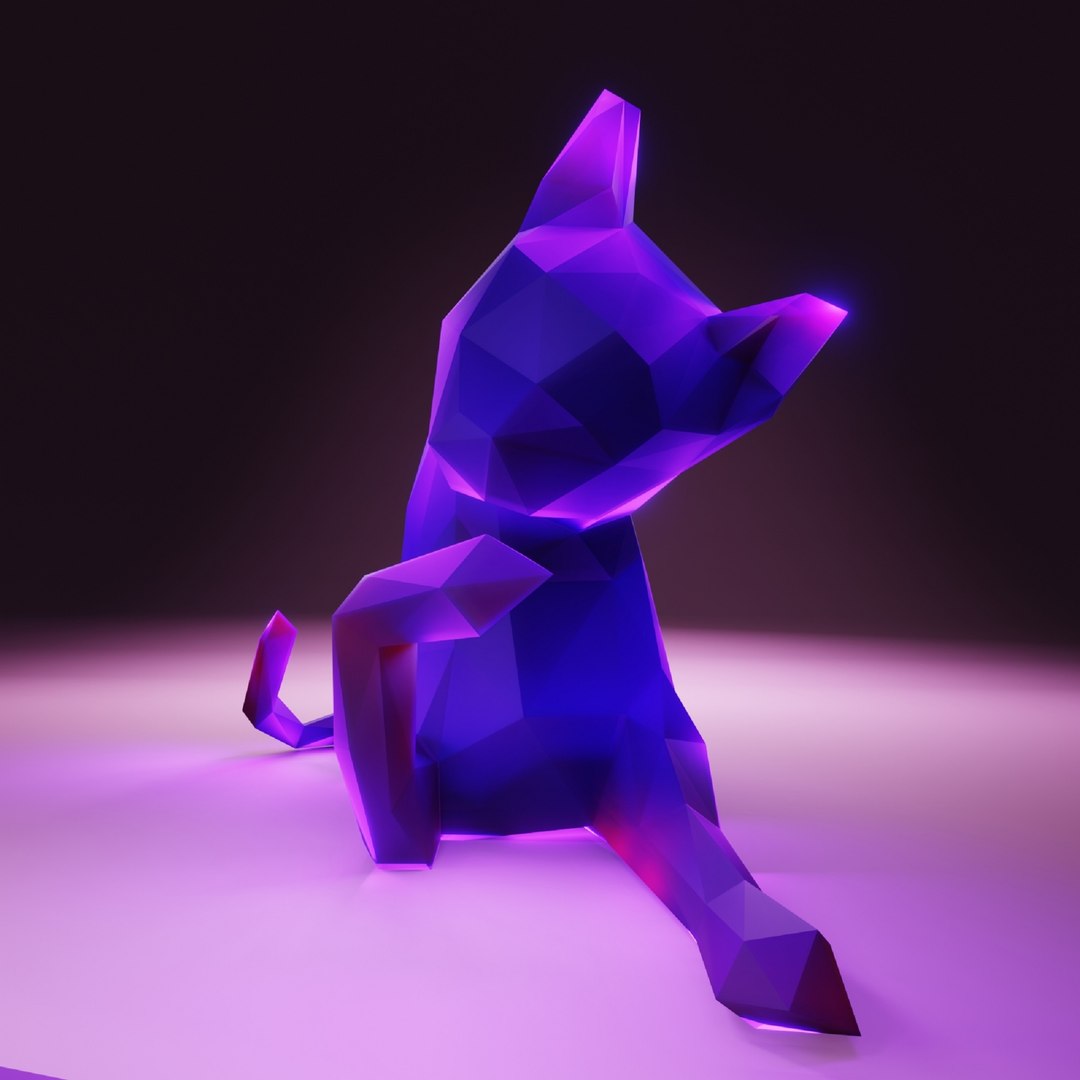 10 Cats Low Poly Pack 3D Model - TurboSquid 1936954