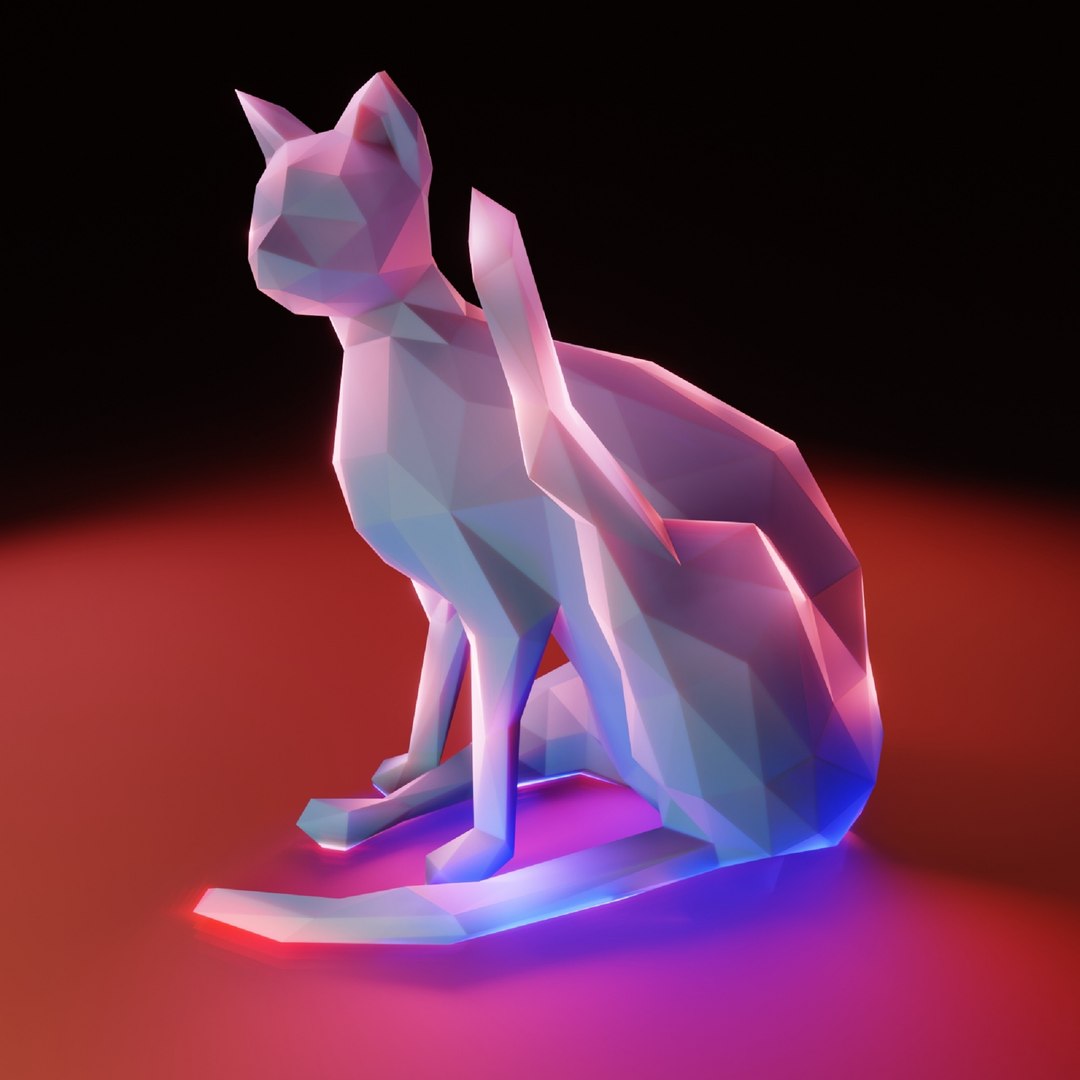 10 Cats Low Poly Pack 3D Model - TurboSquid 1936954
