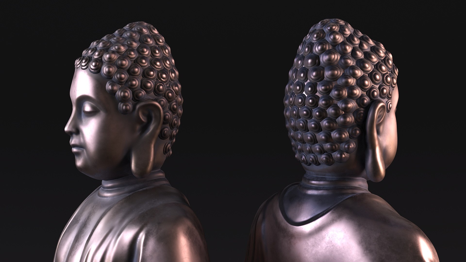 Buddhist Monk With Prayer Wheels Collection 3 Model - TurboSquid 2094990