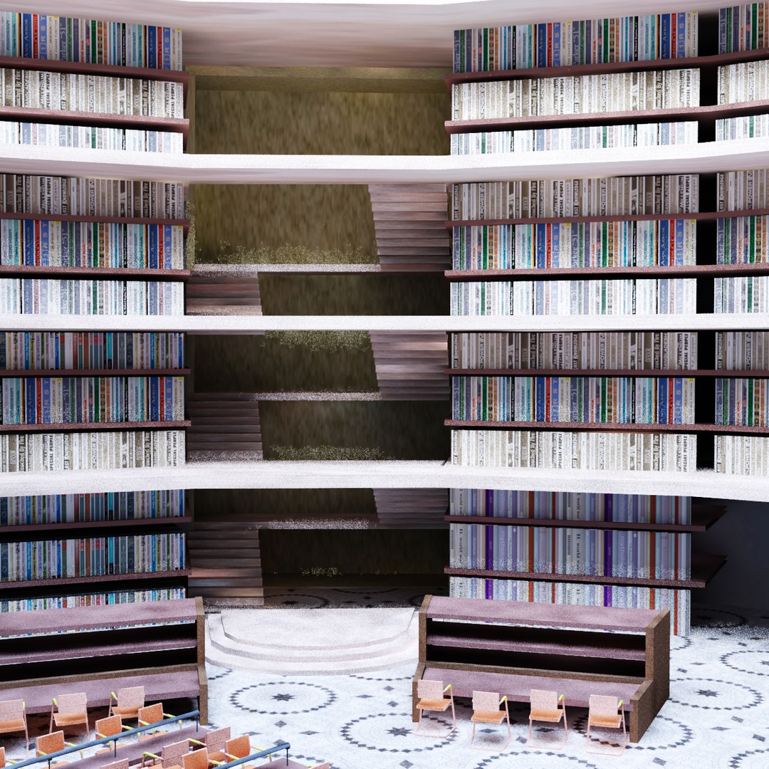 Library 3D Model - TurboSquid 1425801