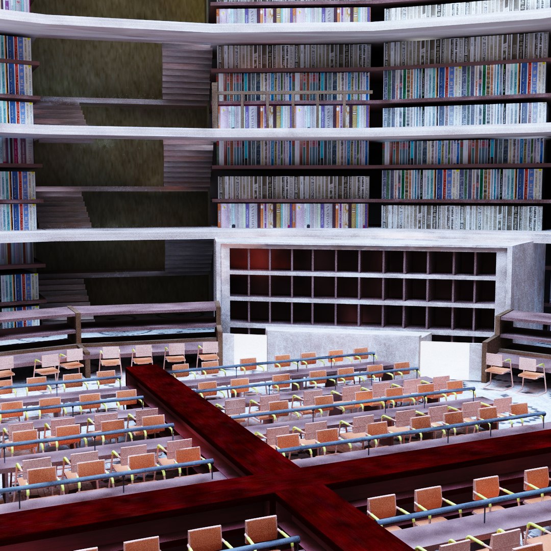Library 3D Model - TurboSquid 1425801