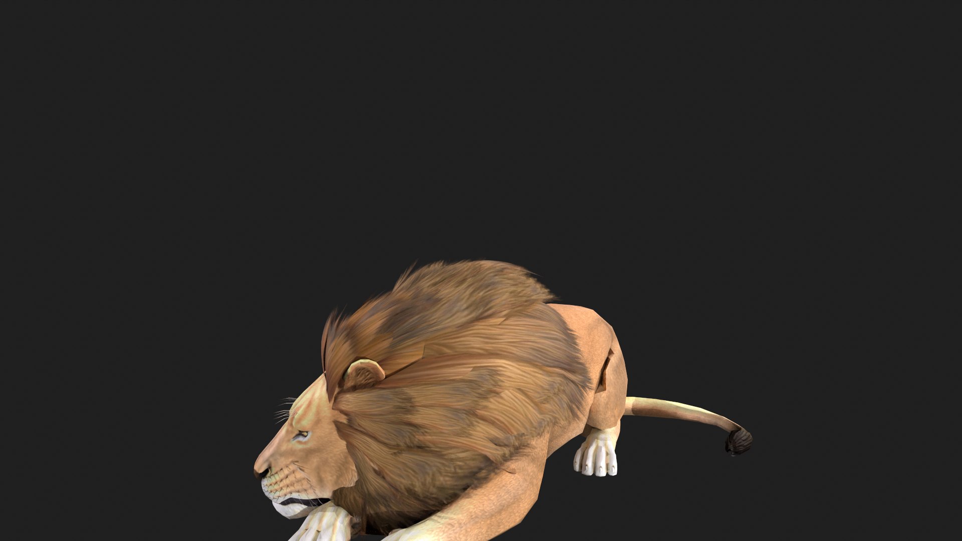 3D Realistic Lion Rigged And Animated For VR AR Games Low-poly 3D Model ...