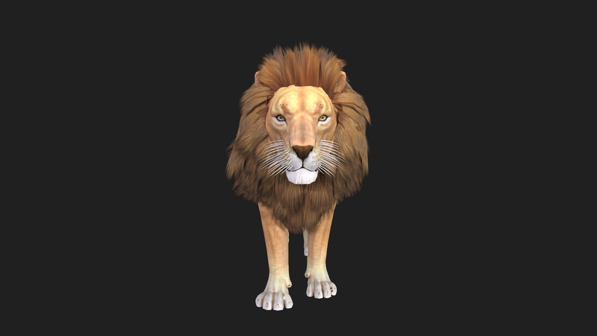3D Realistic Lion Rigged And Animated For VR AR Games Low-poly 3D Model ...