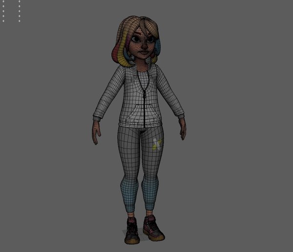modelo 3d Lois dibujos animados chica maya rig - TurboSquid 2155642