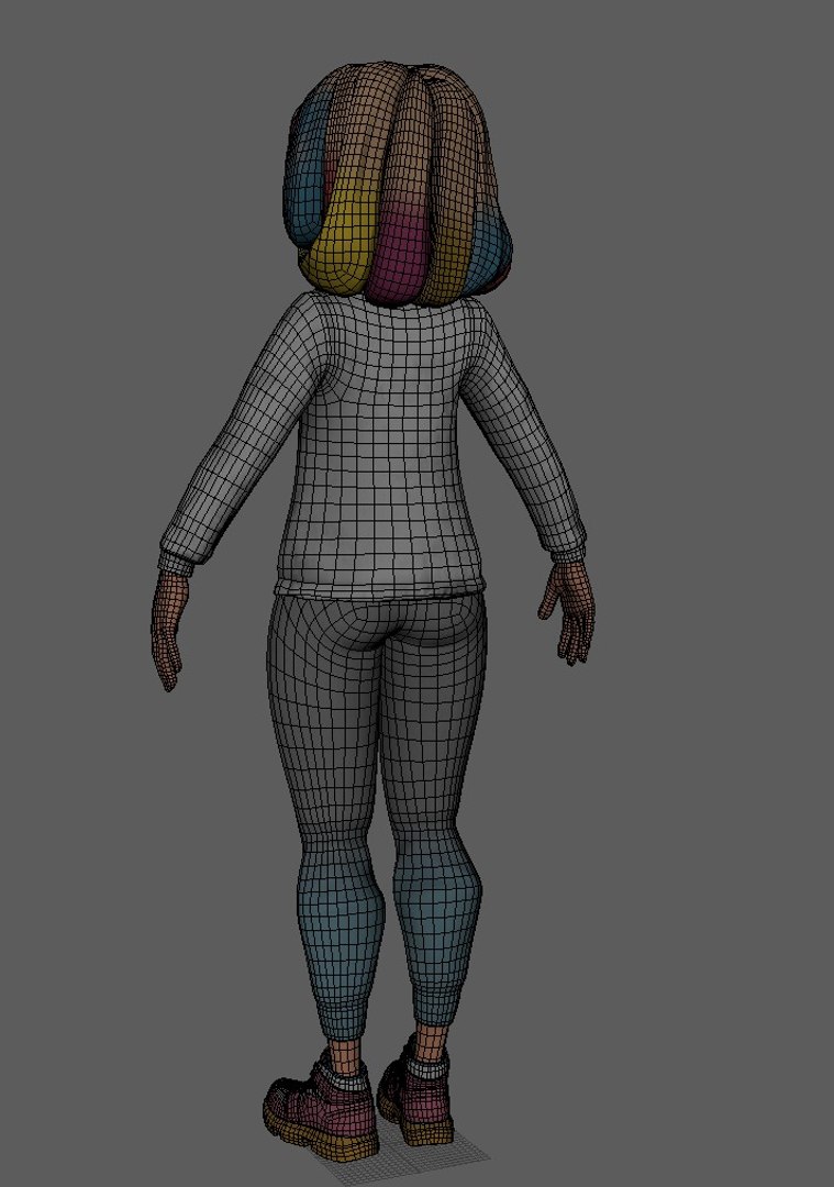 Lois Cartoon Girl Maya Rig 3D Model - TurboSquid 2155642