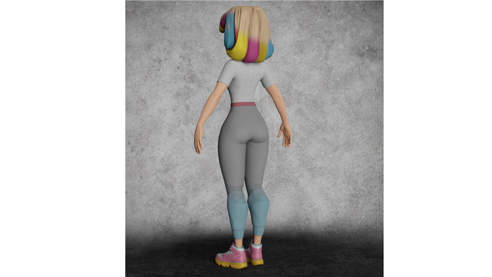 Lois Cartoon Girl Maya Rig 3D Model - TurboSquid 2155642