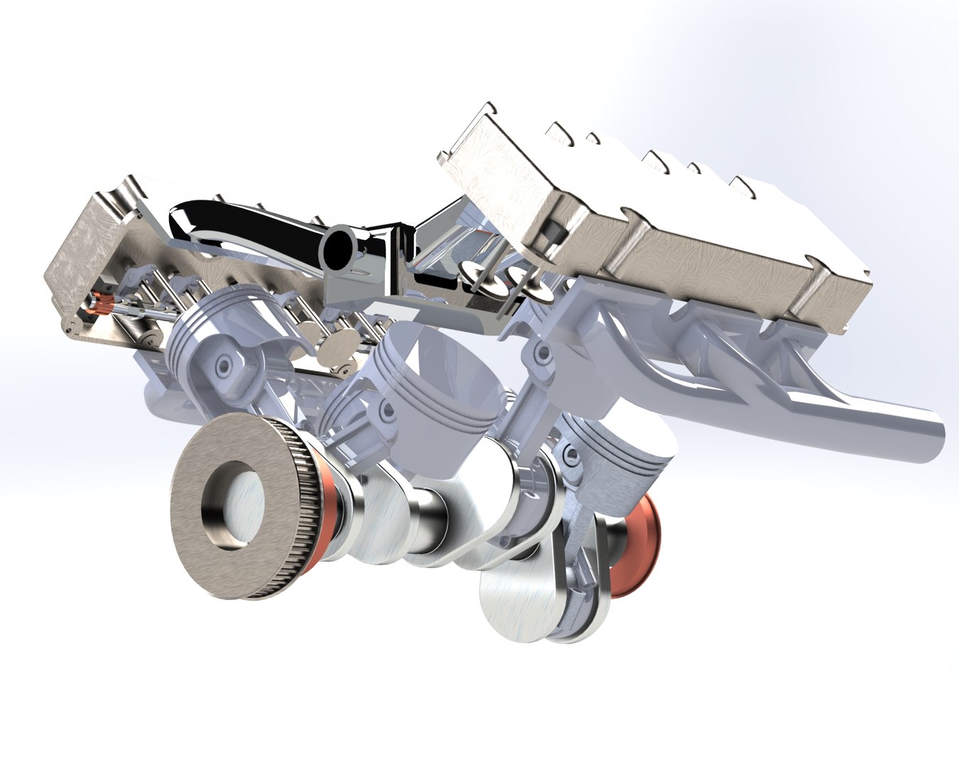 V6 Engine Assembled 3D Model - TurboSquid 1658291