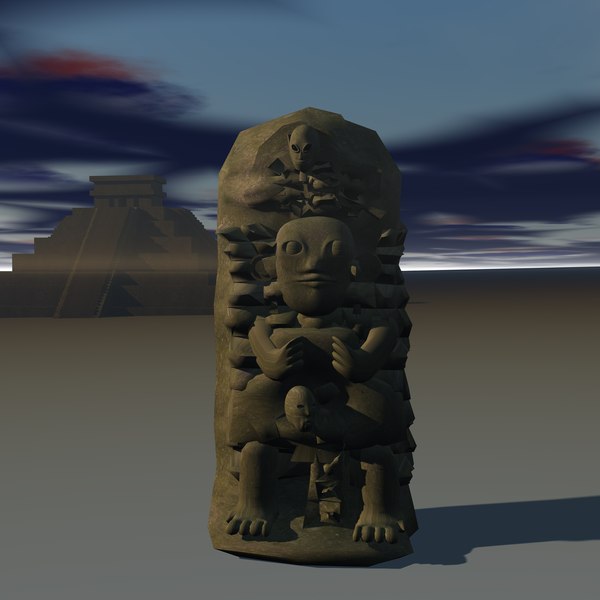 ancient statue obj