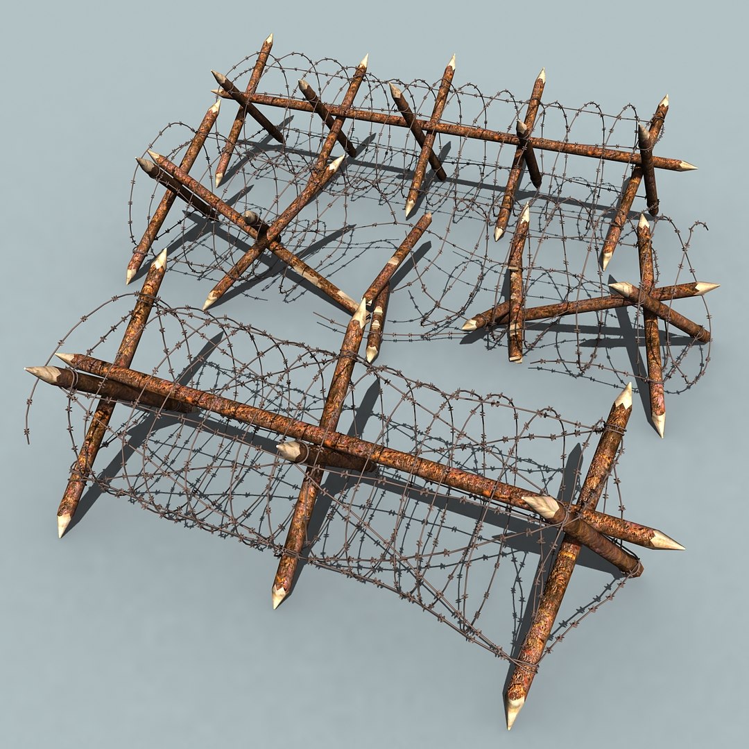 3d Model Barbed Wire Barriers