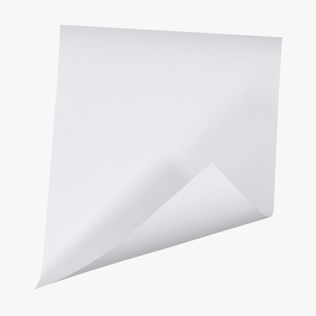 Single paper sheets 3D model - TurboSquid 1235836