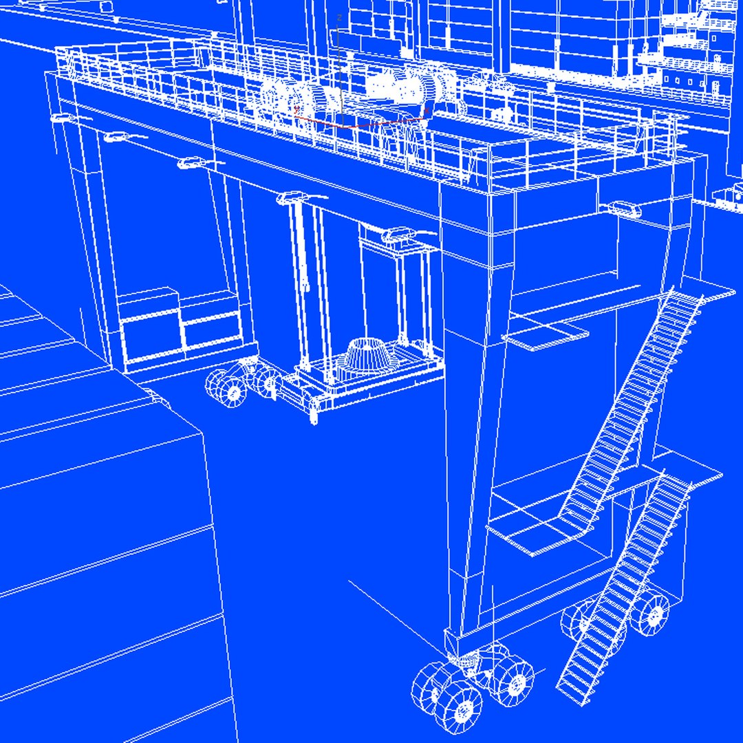 3d Container Terminal Scene