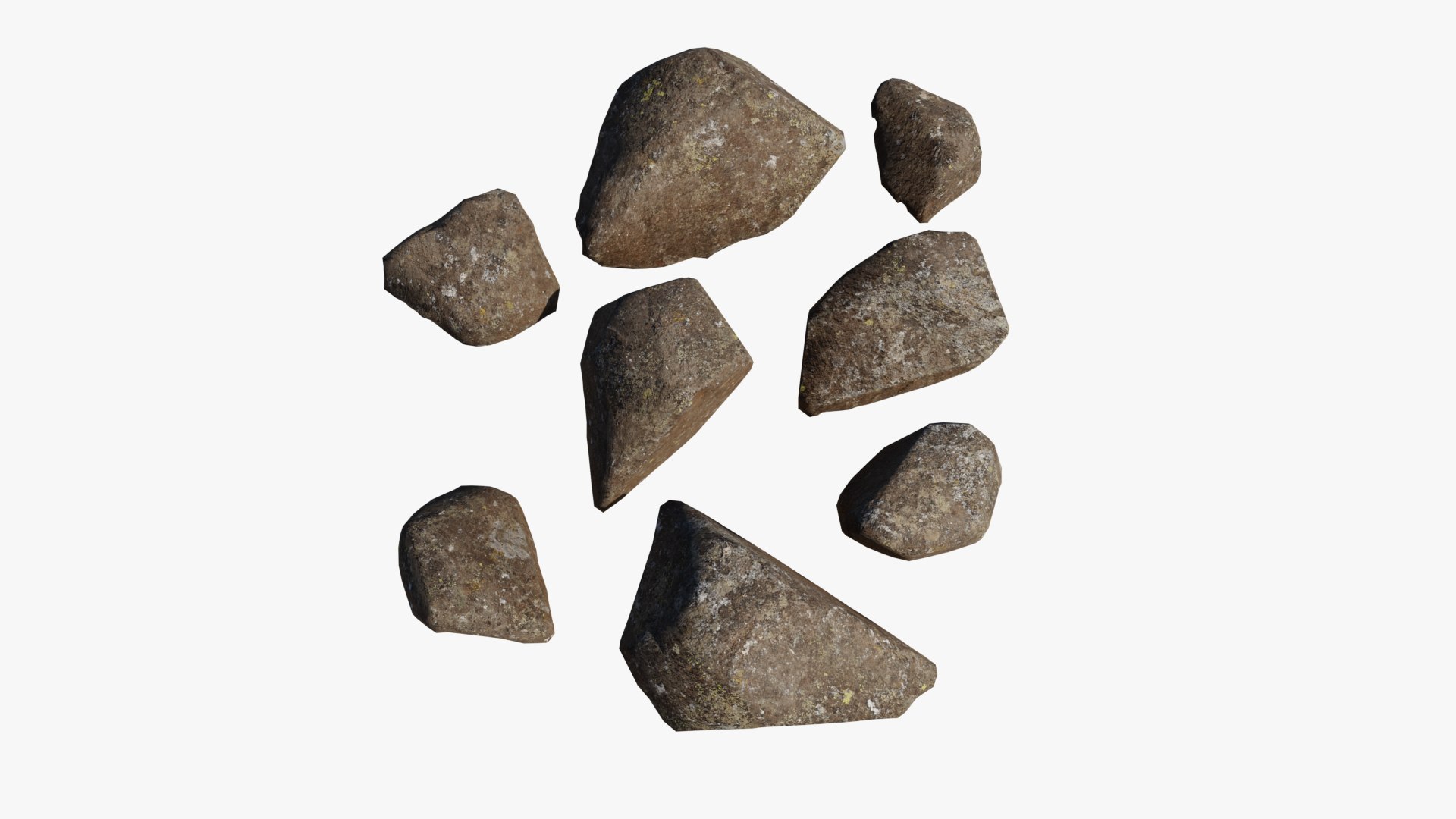 3D Scatter Rocks V1 Model - TurboSquid 2241685