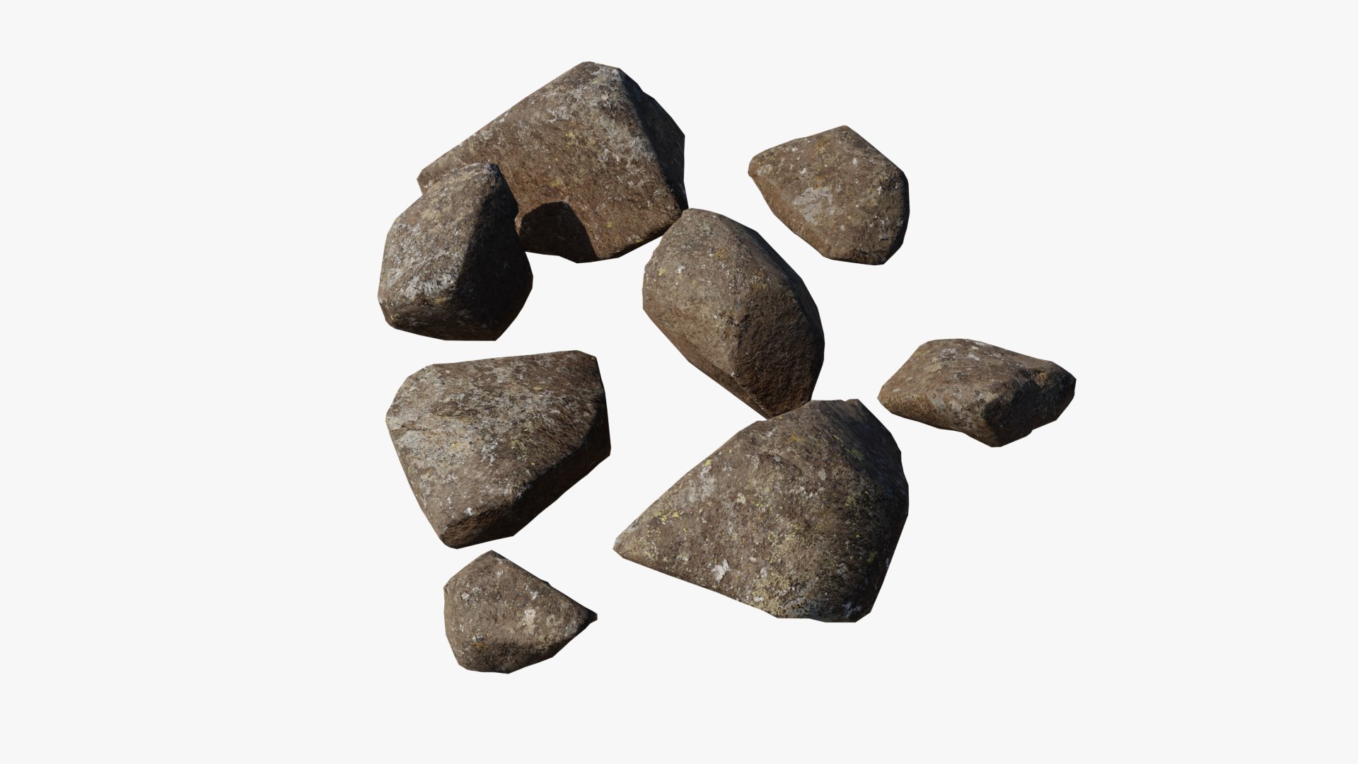 3D Scatter Rocks V1 Model - TurboSquid 2241685