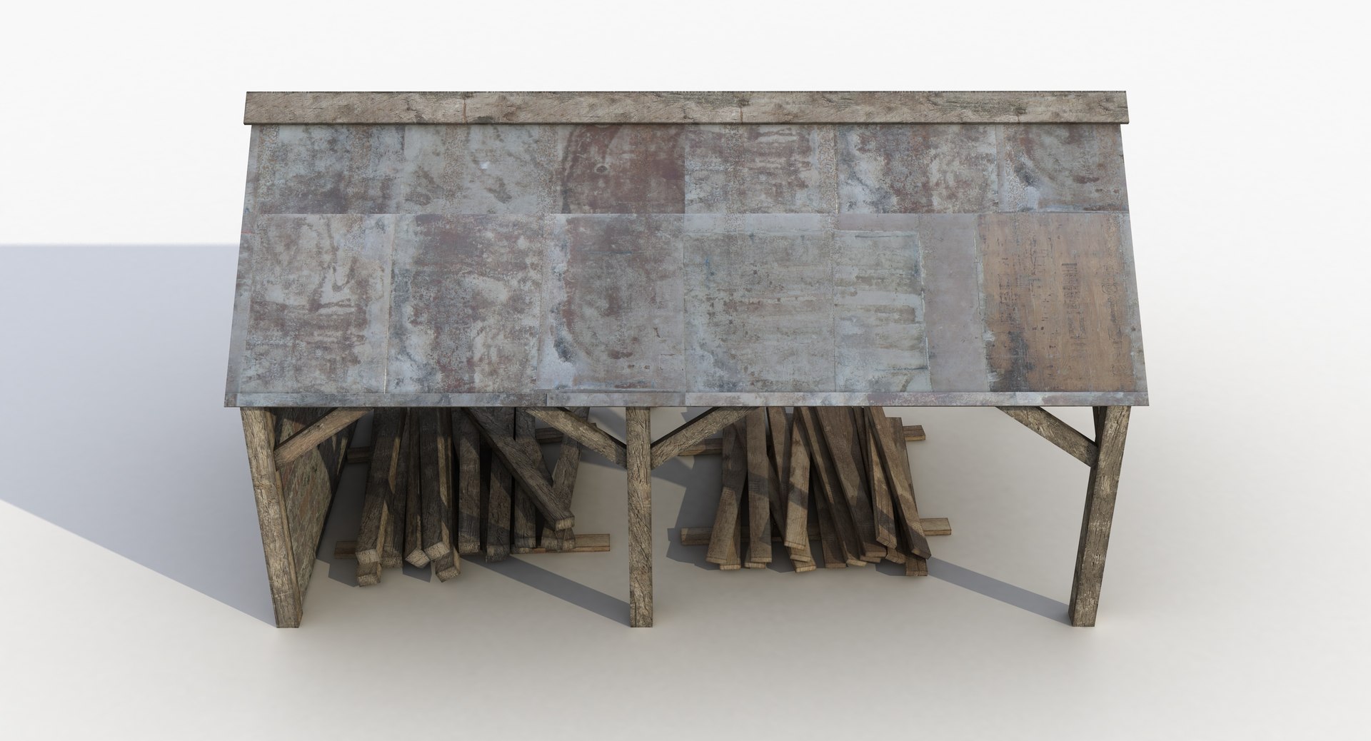 3D Model Old Wooden Shed 15 - TurboSquid 2012090