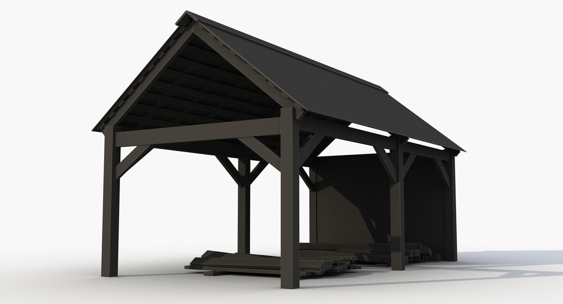 3D Model Old Wooden Shed 15 - TurboSquid 2012090