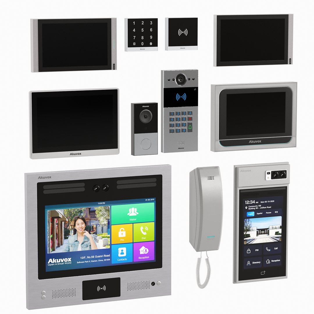 Equipment 3 Intercom And Security Set 3D - TurboSquid 2165309