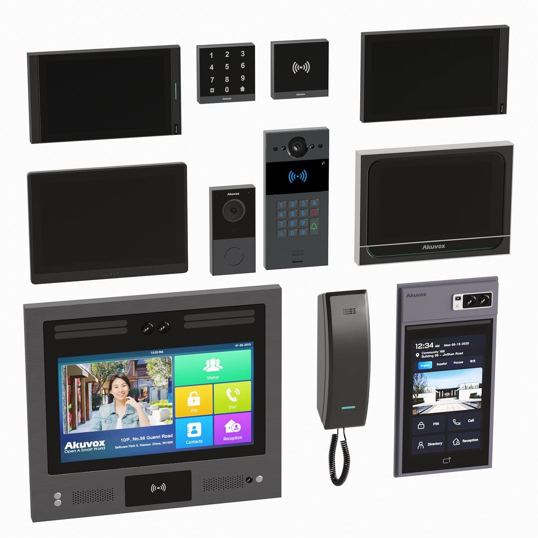Equipment 3 Intercom And Security Set 3D - TurboSquid 2165309