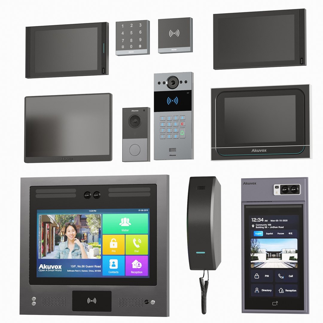Equipment 3 Intercom And Security Set 3D - TurboSquid 2165309