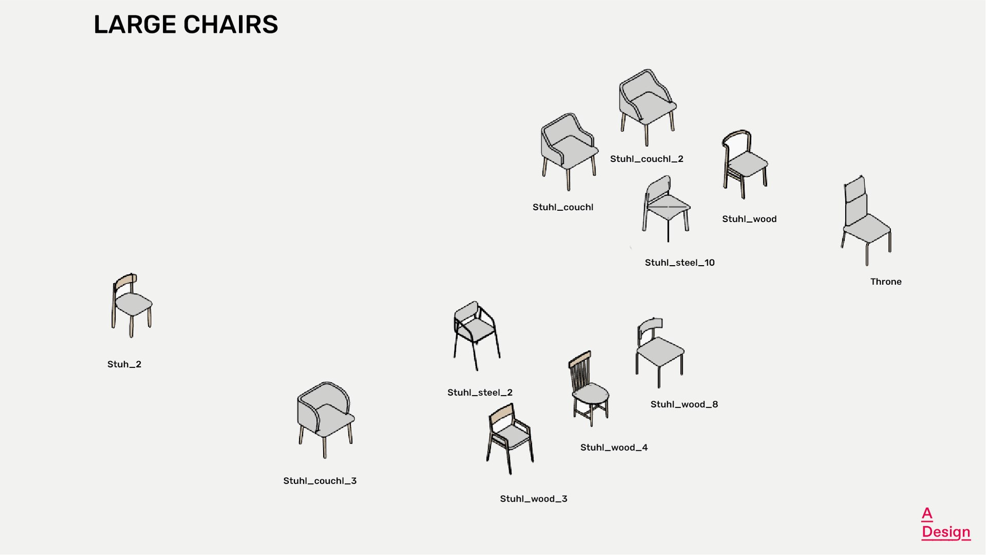3D Model Chairs - Pack Of Revit Families - TurboSquid 2151418
