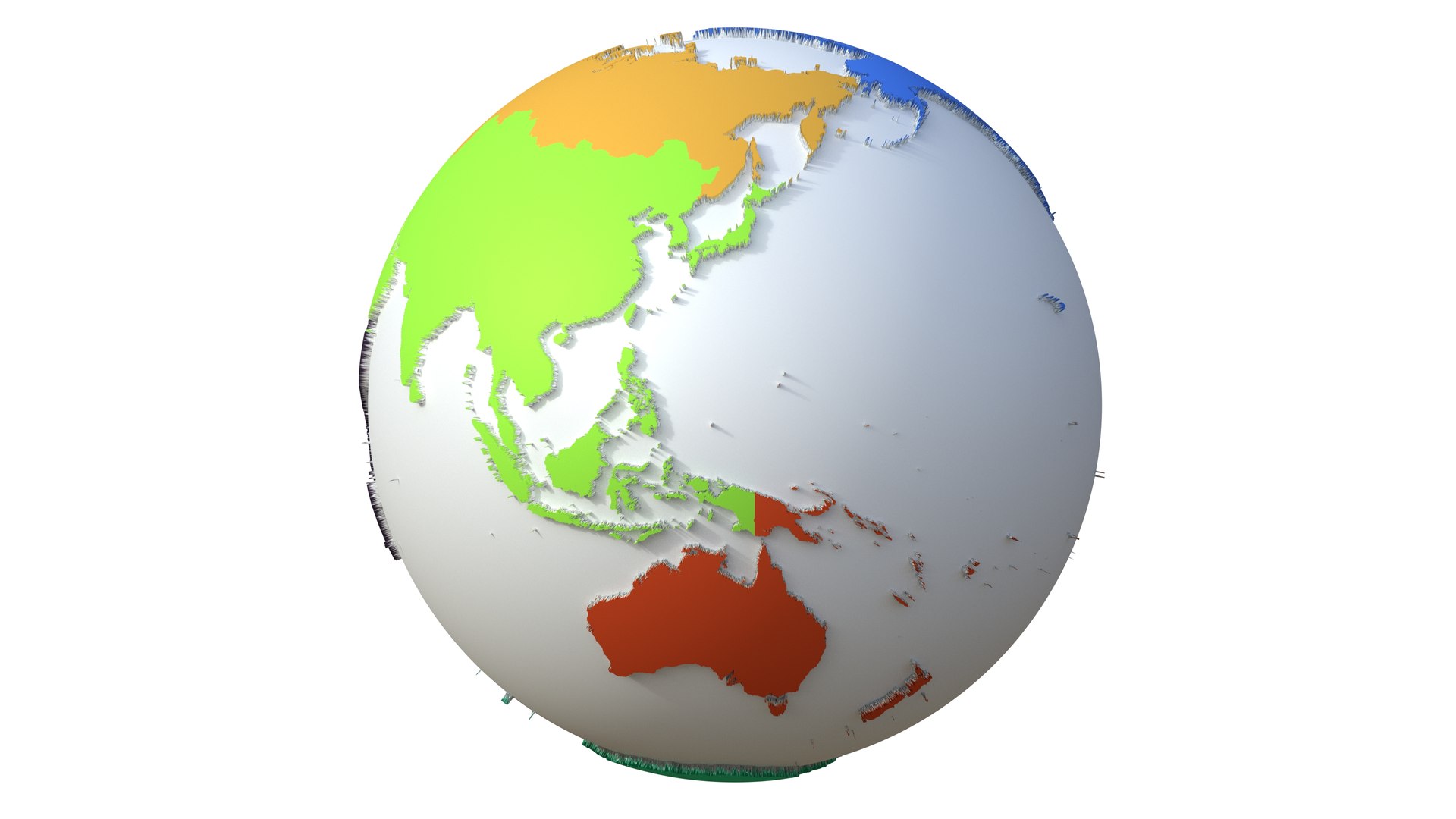 Earth Continents 3D Globe 3D Model - TurboSquid 2347384