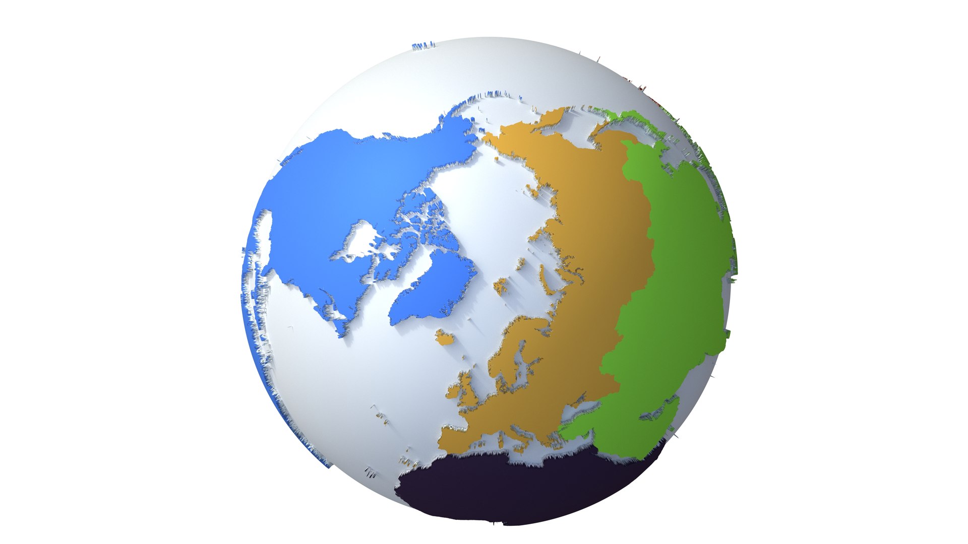 Earth Continents 3D Globe 3D Model - TurboSquid 2347384