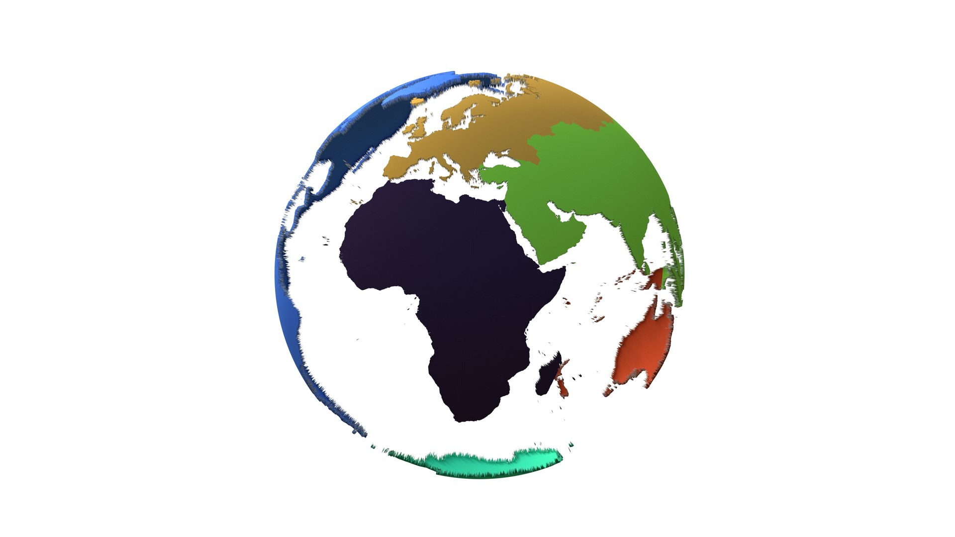 Earth Continents 3D Globe 3D Model - TurboSquid 2347384