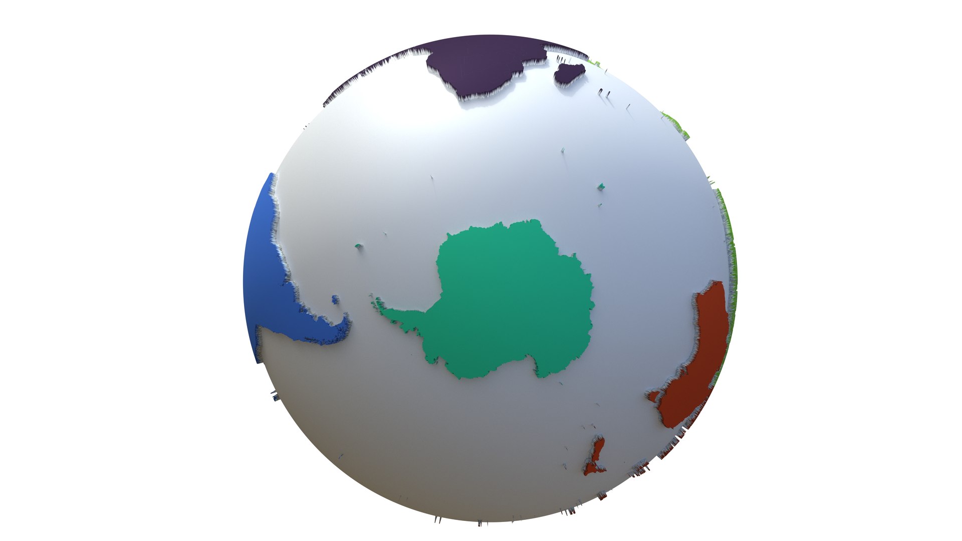 Earth Continents 3D Globe 3D Model - TurboSquid 2347384