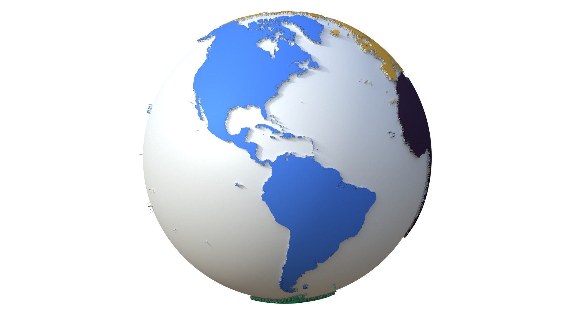 Earth Continents 3D Globe 3D Model - TurboSquid 2347384