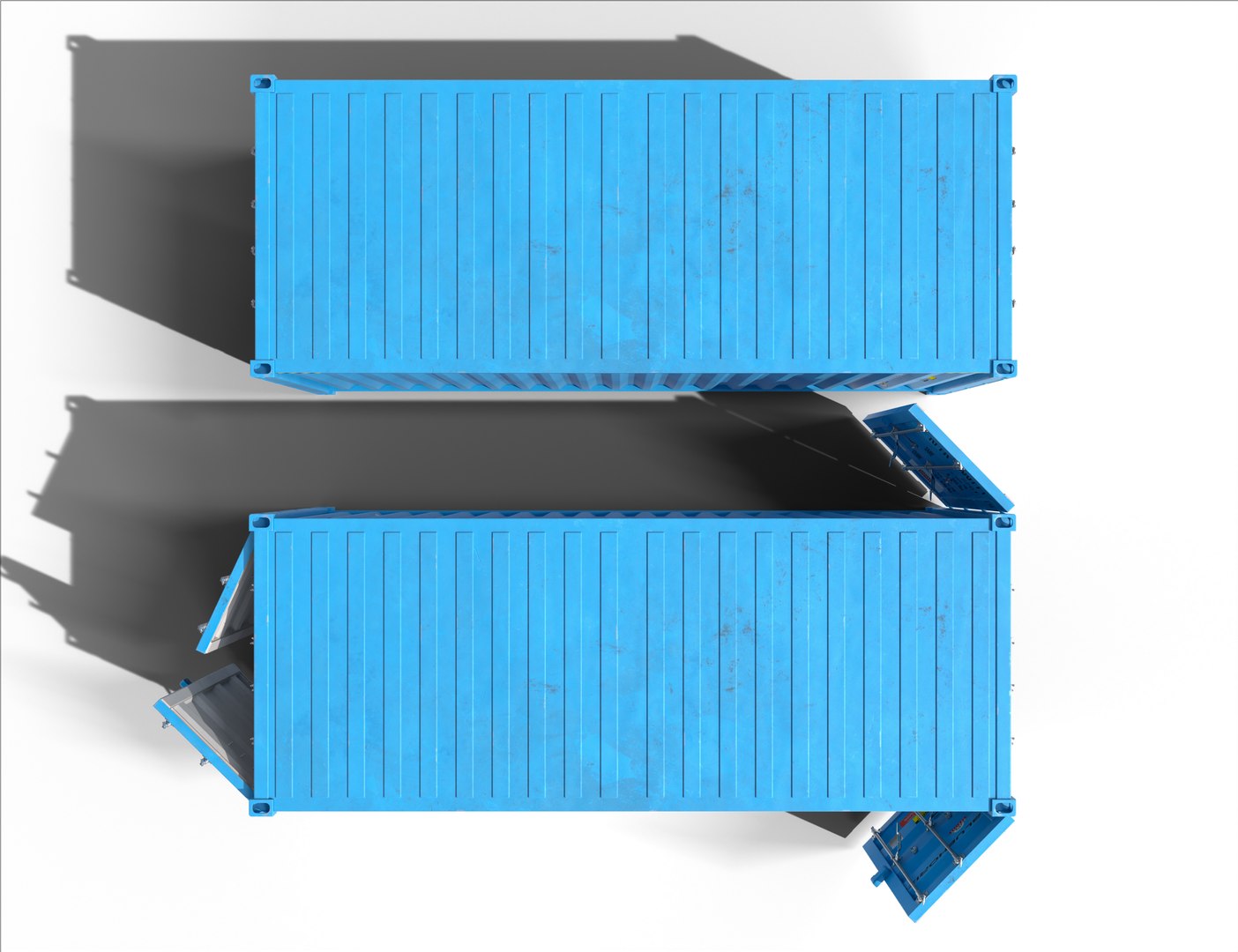 20ft Cargo Container Light Blue 3D - TurboSquid 2205953