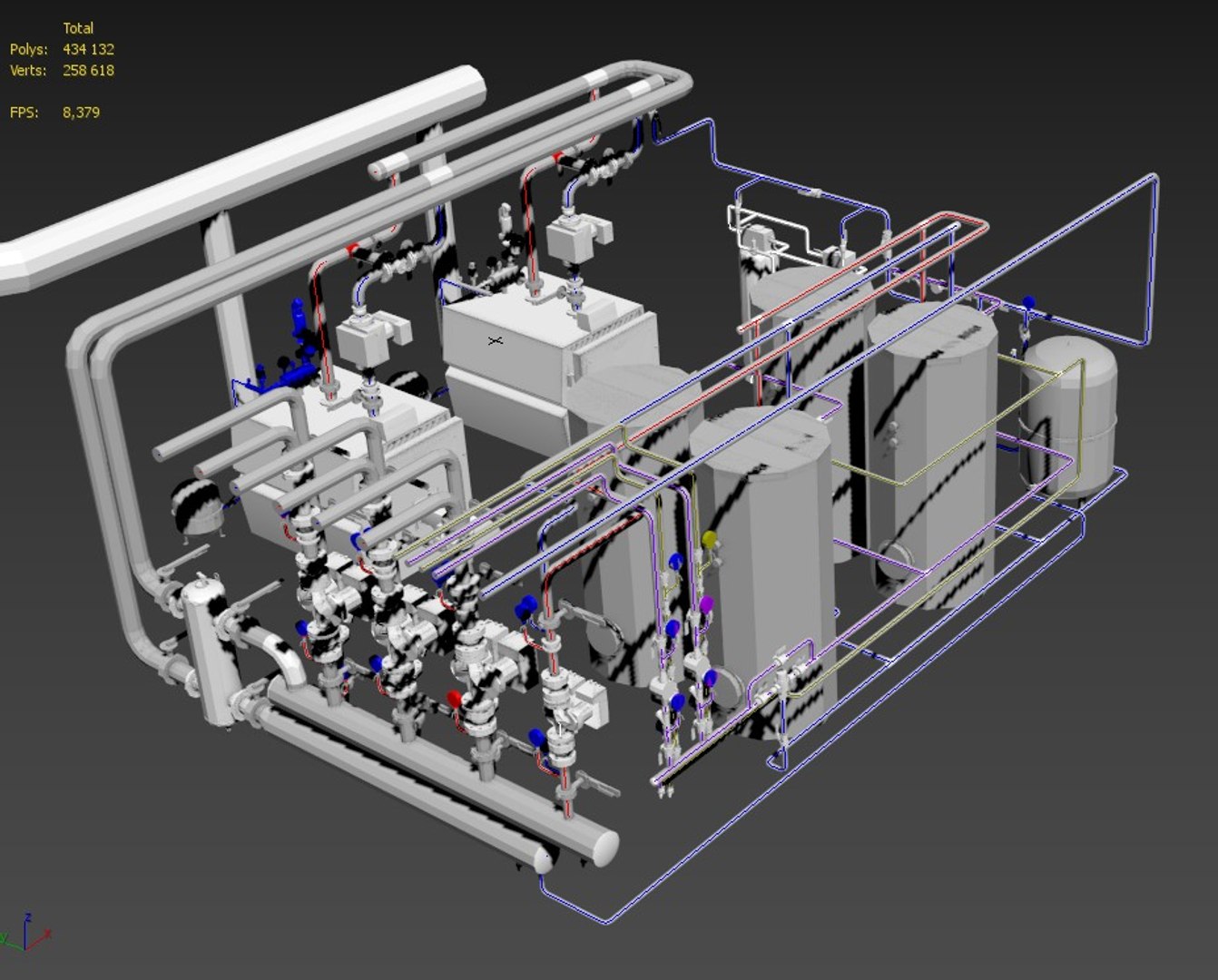 3D Industrial Boiler Room - TurboSquid 1508439