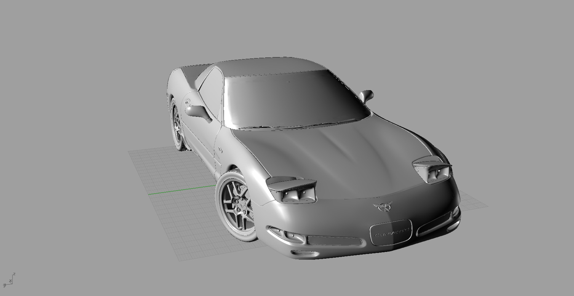 3d Model Chevrolet Corvette Z06 2002