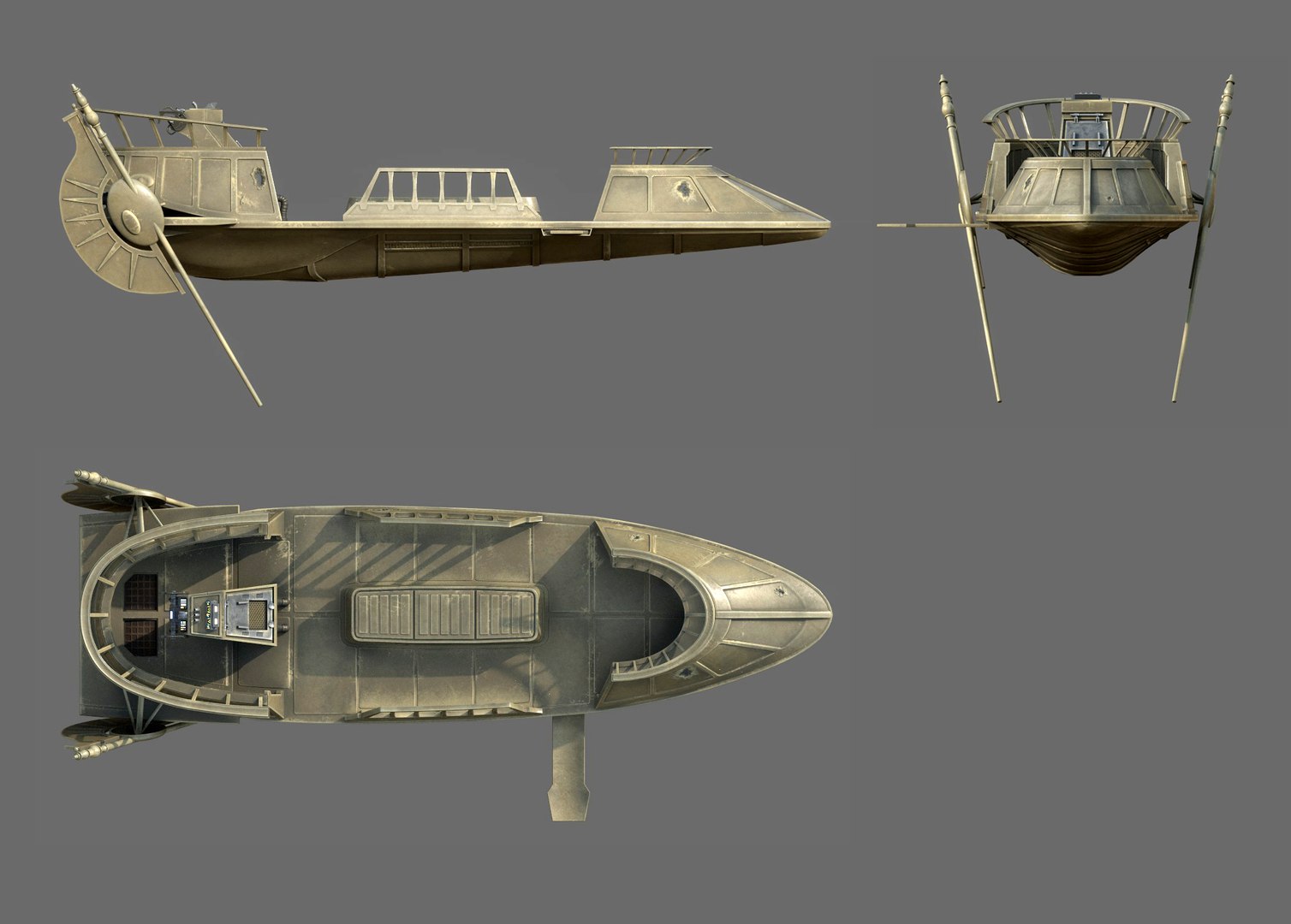 Desert Skiff 3D Model - TurboSquid 1430685