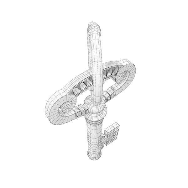 Golden key vintage 3d model 3D model - TurboSquid 1976962