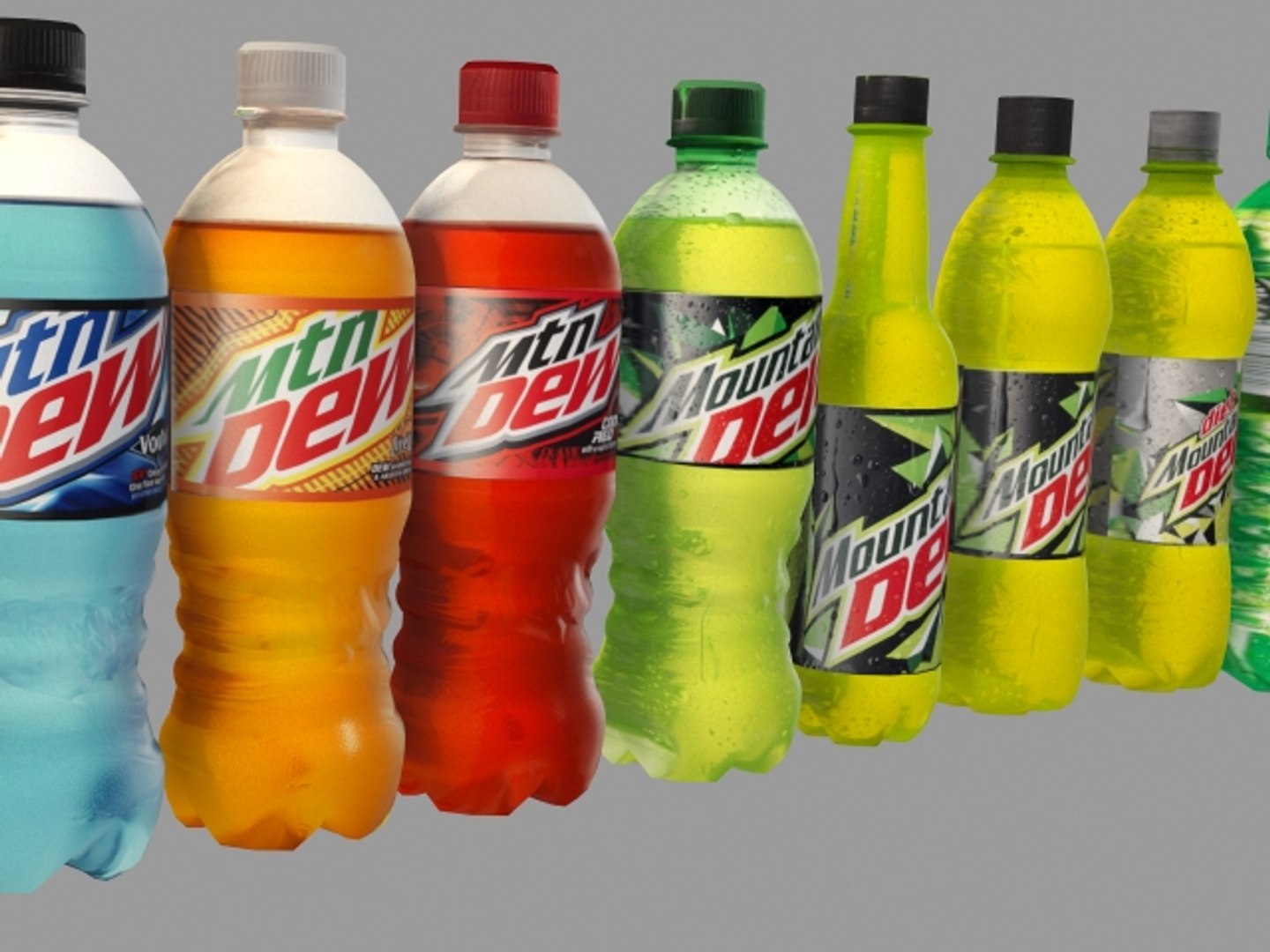 3D Bottles Mountain Dew Model - TurboSquid 1323128