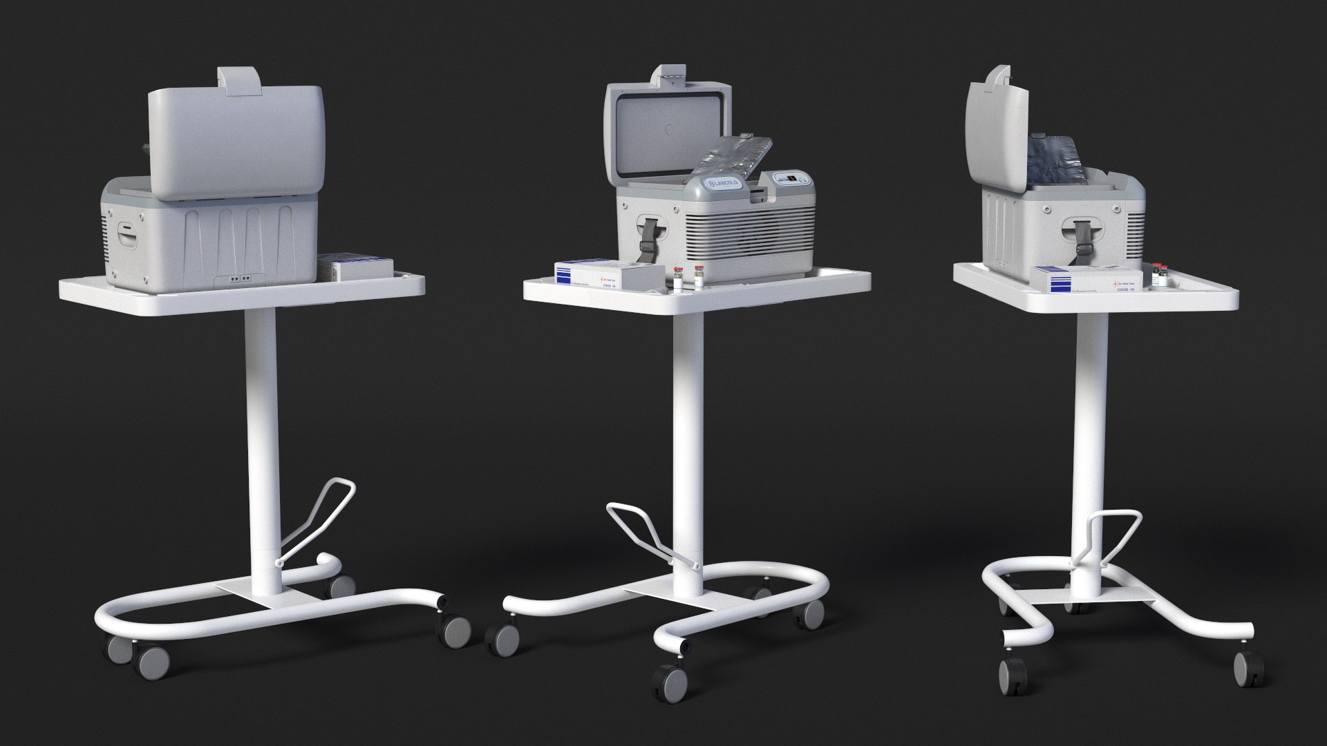 3D Labcold Portable Vaccine Carrier On Mobile Stand Model - TurboSquid ...