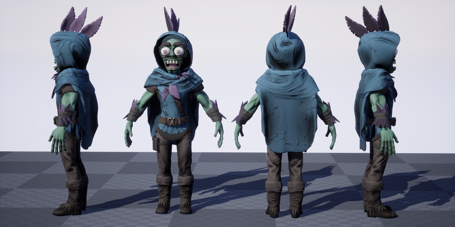 Stylized Male Zombie 1 3D - TurboSquid 2104723