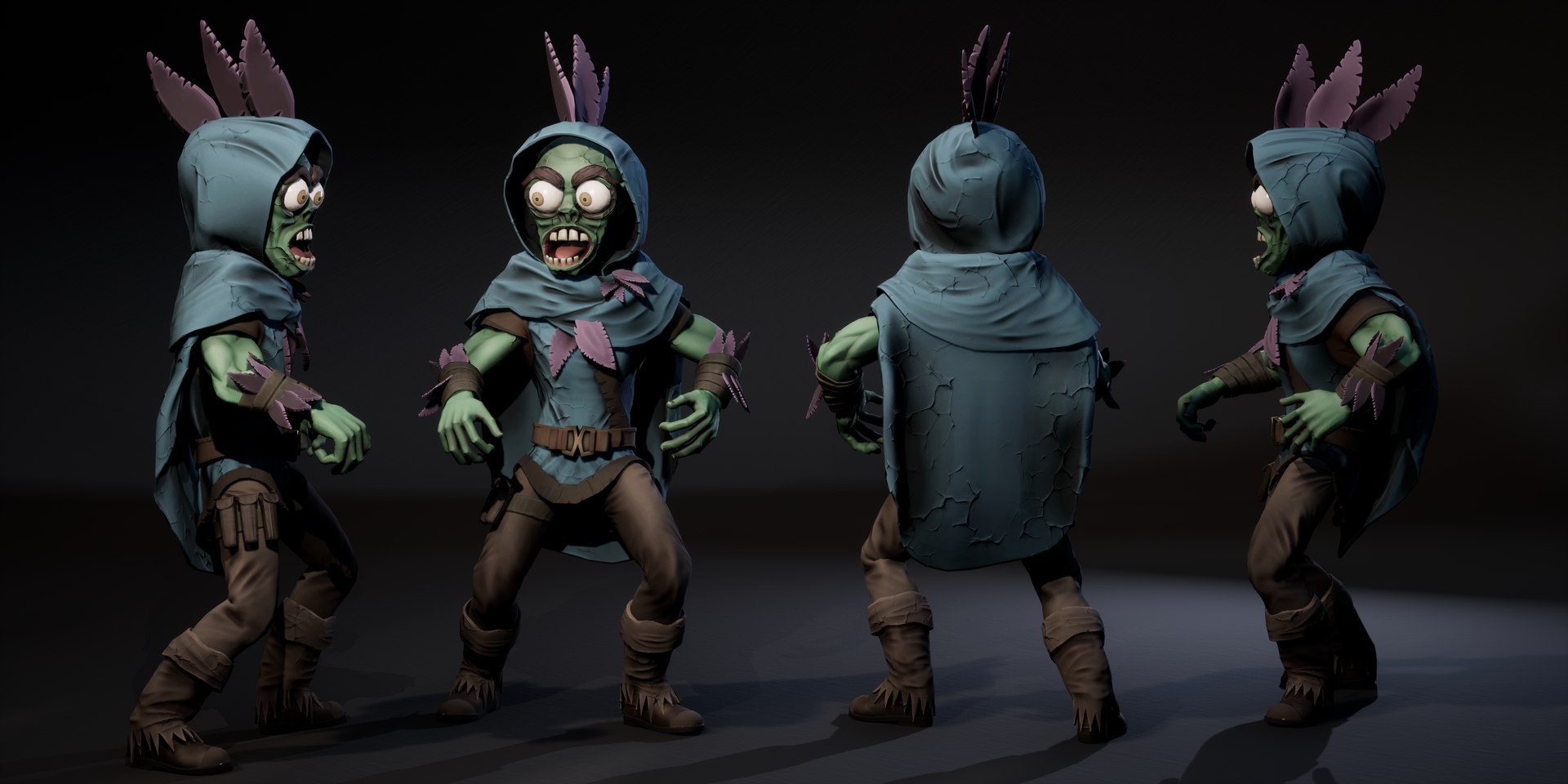 Stylized Male Zombie 1 3D - TurboSquid 2104723