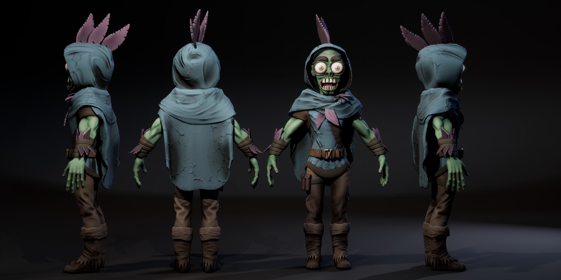Stylized Male Zombie 1 3D - TurboSquid 2104723