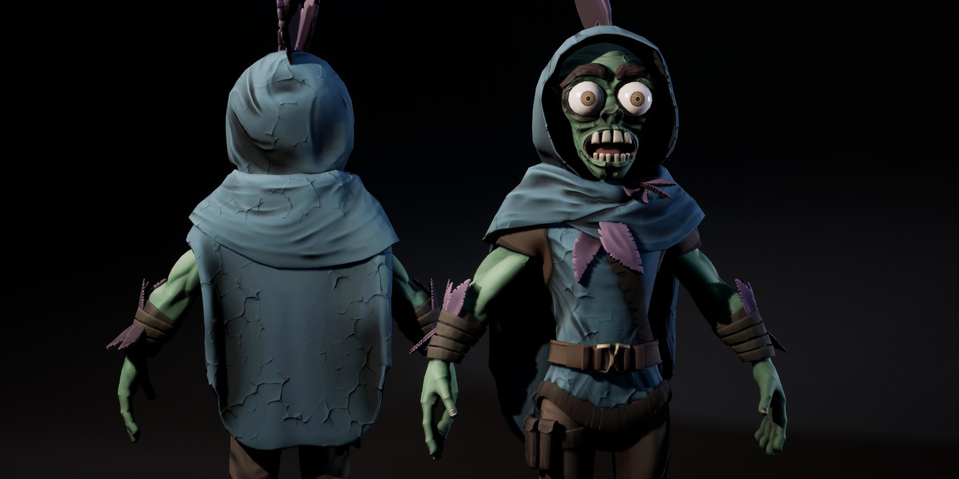 Stylized Male Zombie 1 3D - TurboSquid 2104723